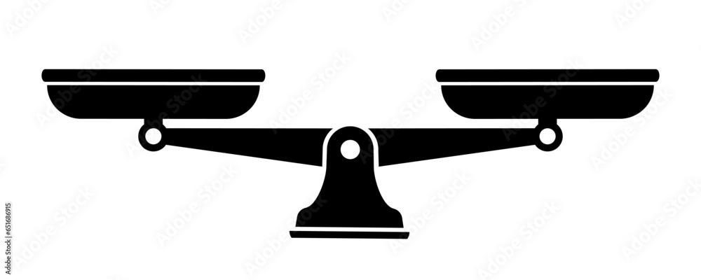 Scales icon. Libra icon. Set of different scales. Bowls of scales in ...