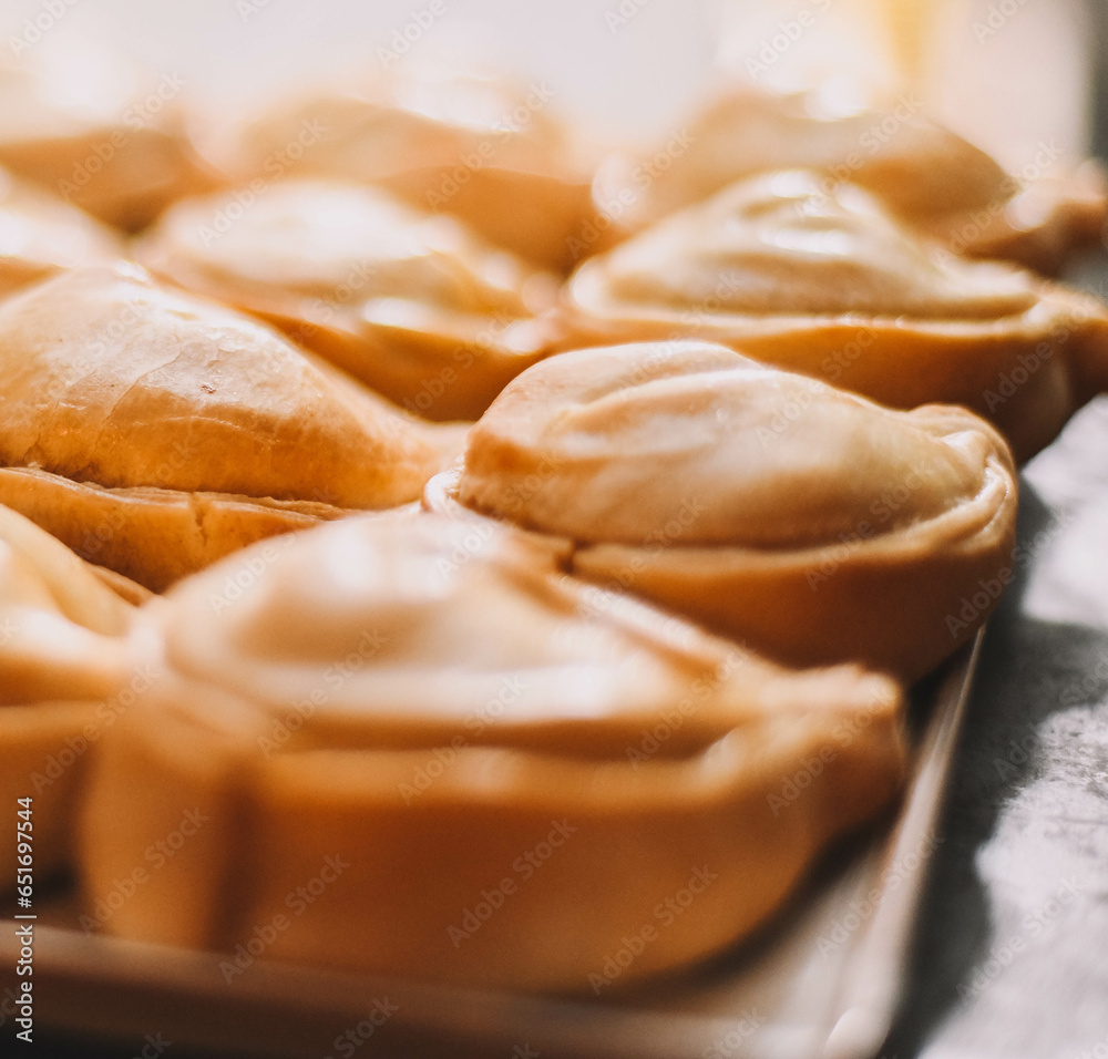 Empanadas rellenas variadas típicas de Sudamérica Stock Photo | Adobe Stock