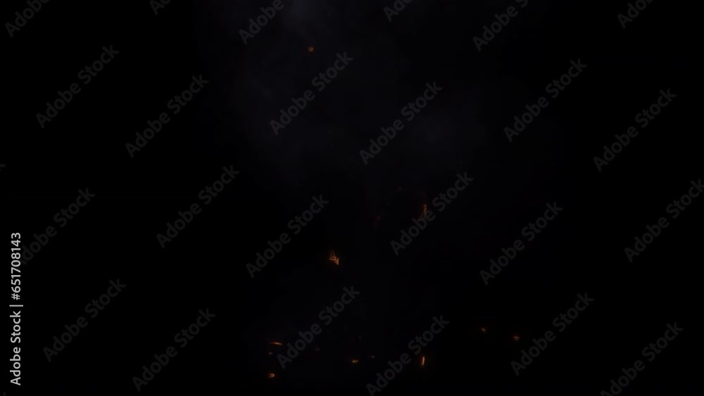 Number one on fire - fire VFX element - 4K Pro Res with alpha pass ...