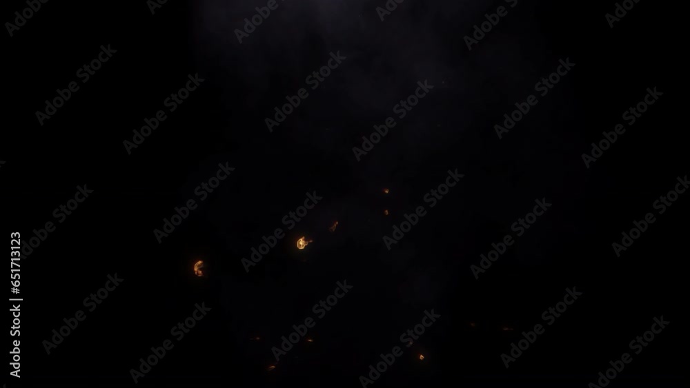 Number eight on fire - fire VFX element - 4K Pro Res with alpha pass ...