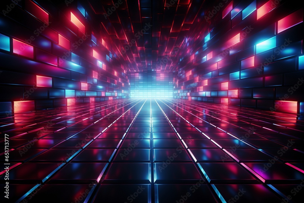 Luminous Neon Gridscape, a Stylish Background Texture with Electric ...