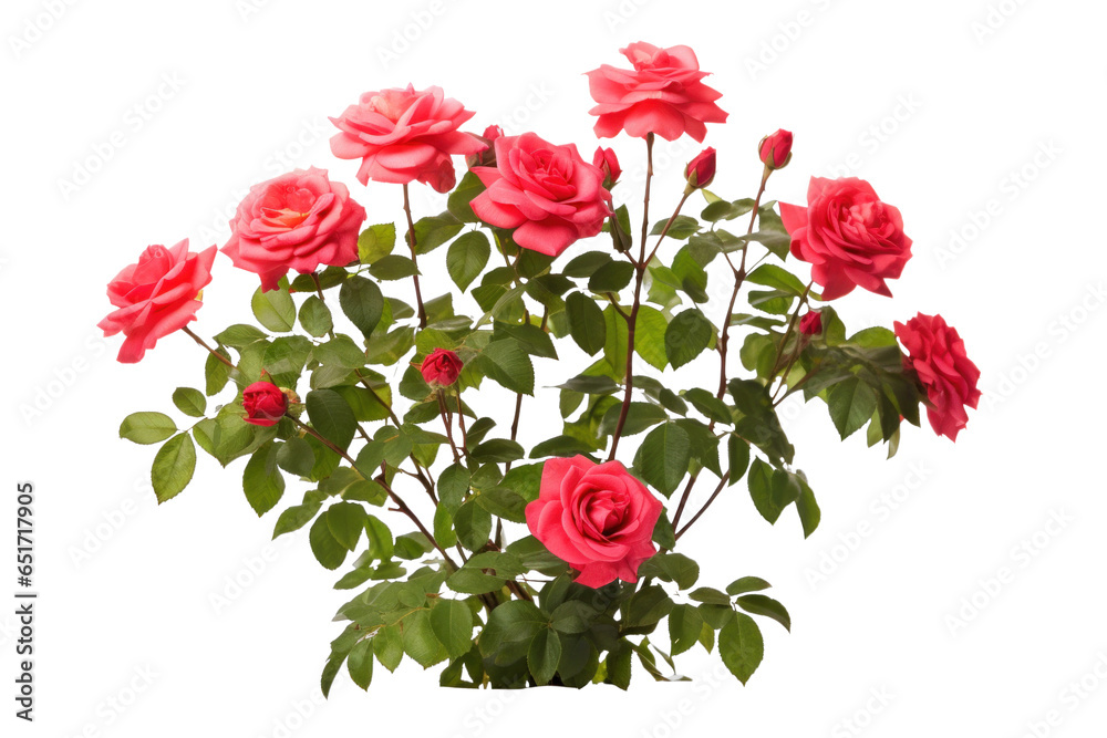 a pink rose bush , png file of isolated cutout object on transparent ...