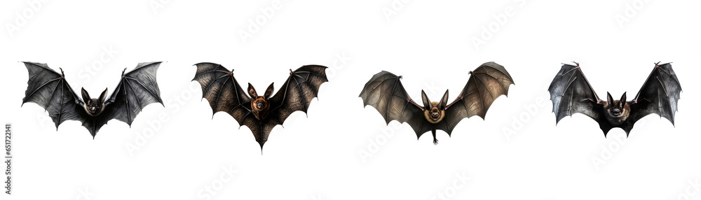 collection spooky scary halloween Bat in flight Wing flap. Stock ...