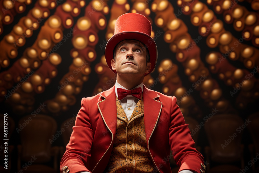 Circus round building with an arena and stands for spectators. an ...