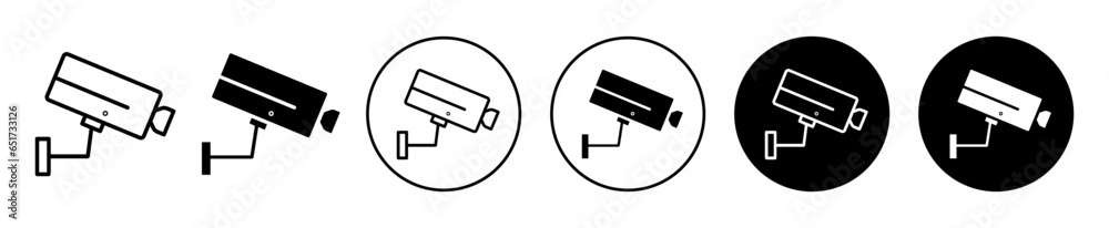 Security camera icon. Smart cctv camera to safe guard private or public ...