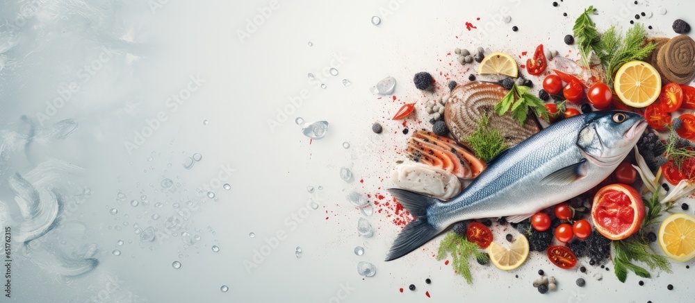 Design of a fish based menu for seafood Stock Photo | Adobe Stock