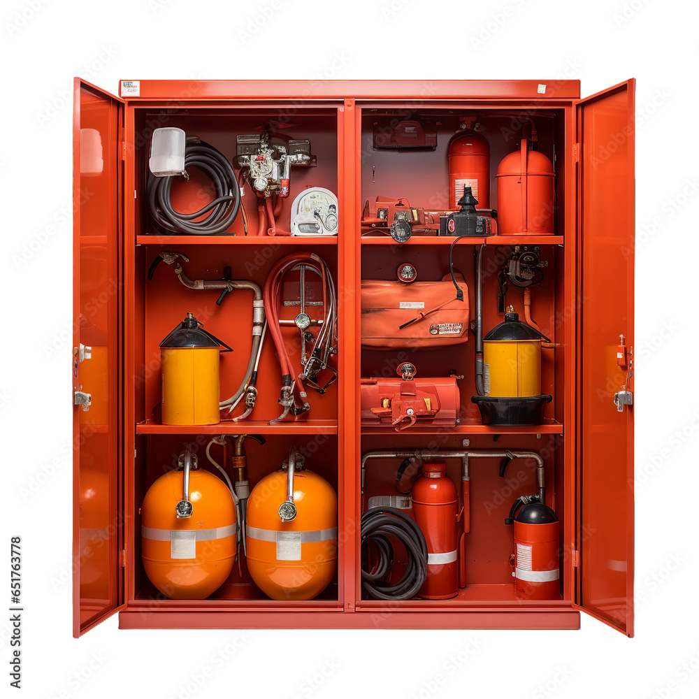 Fire Cabinet, transparent background, isolated image, generative AI ...