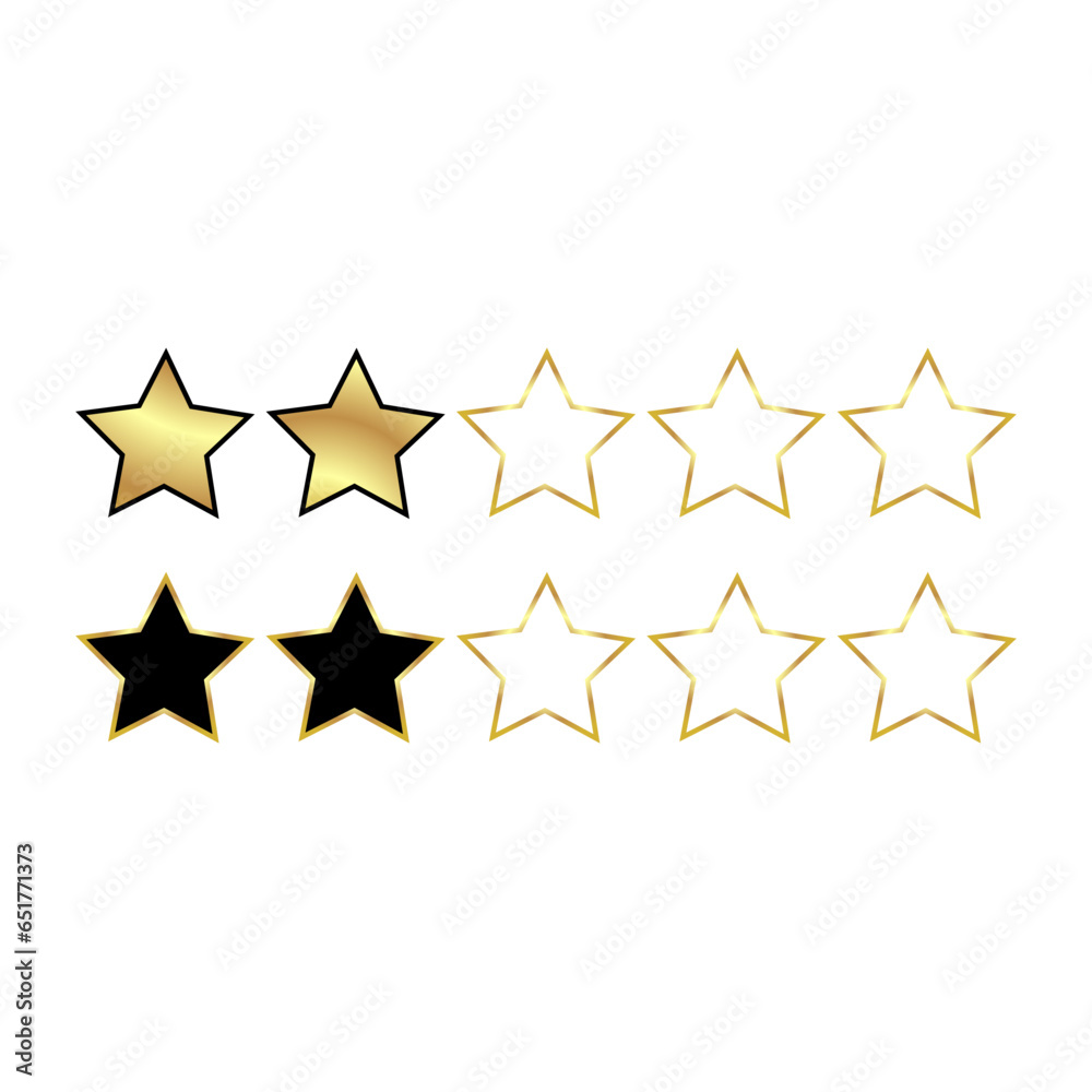 design for star rating. star icon for rating isolated on white ...