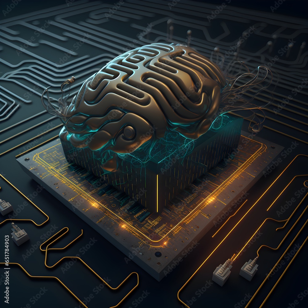 quantum brainwaves 8k wallpaper illustration Stock Illustration | Adobe Stock