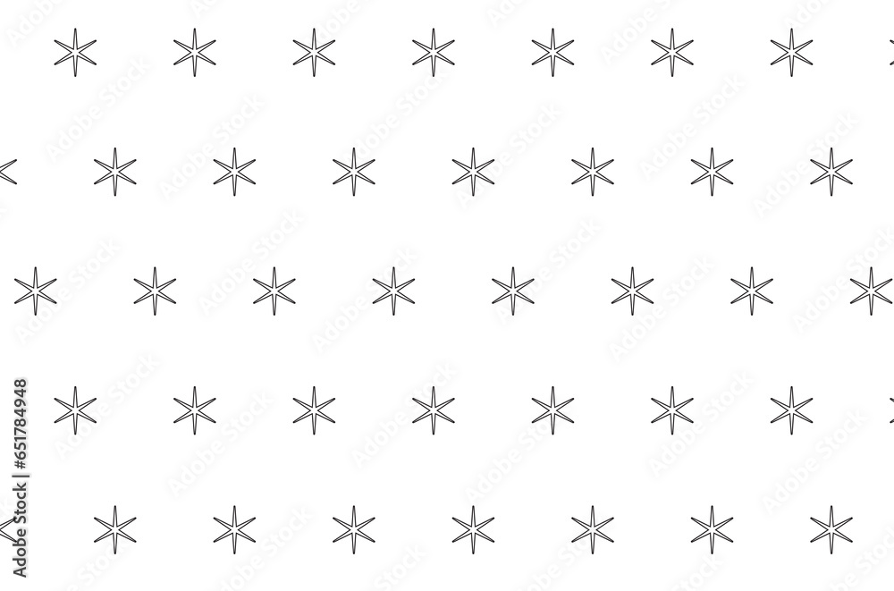 Digital png illustration of black pattern of repeated stars on ...