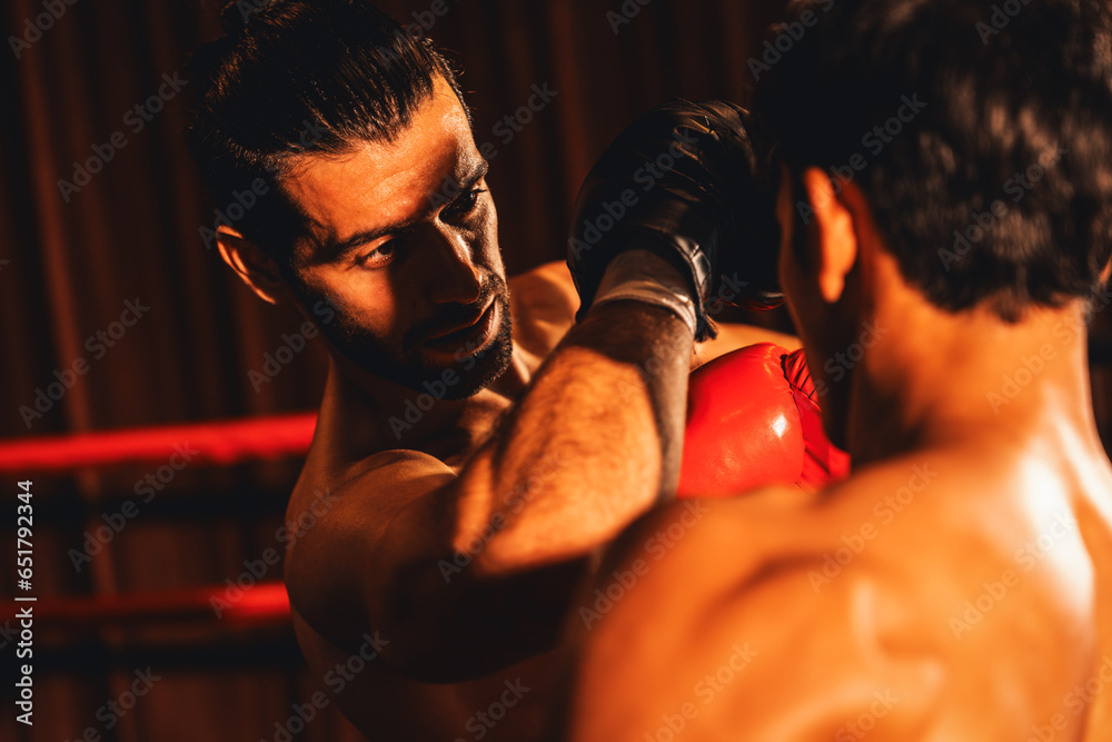 Asian and Caucasian Muay Thai boxer unleash elbow attack in fierce ...