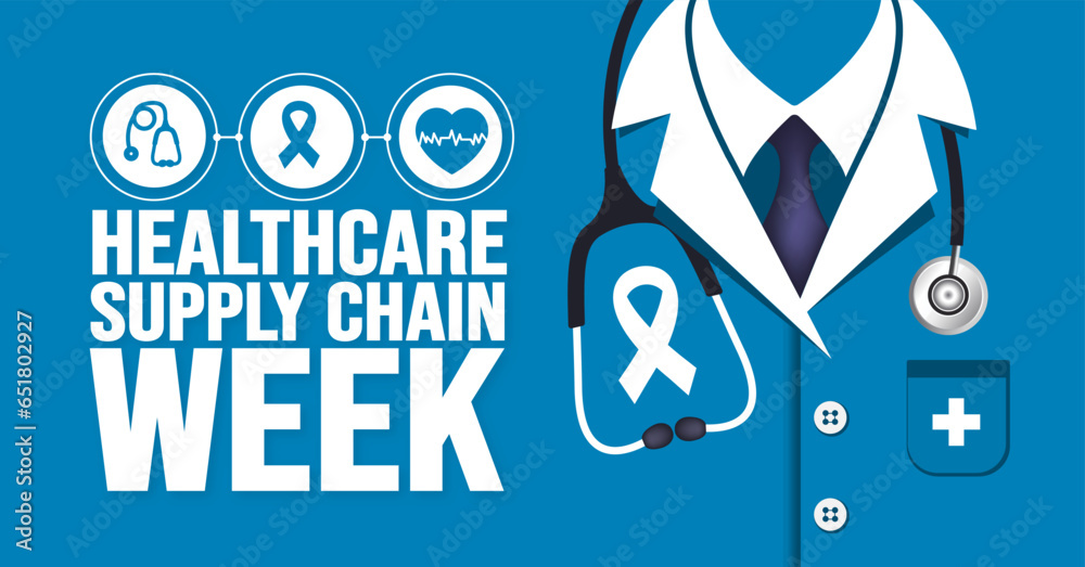 October is Healthcare Supply Chain Week background template. Holiday ...