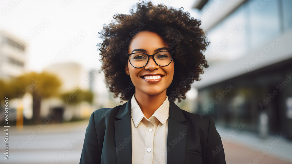 smiling young poc woman in outdoor portrait wearing white shirt and ...