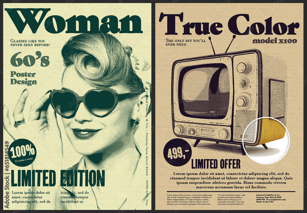 Engraved or cross hatching effect. Poster design Stock Template | Adobe ...