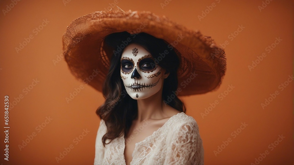 Catrina, Enigmatic Beauty: A Mesmerizing Woman Wears Captivating ...
