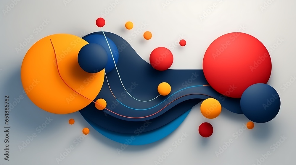 3d shape abstract vectorial modern minimal background. Experience the ...