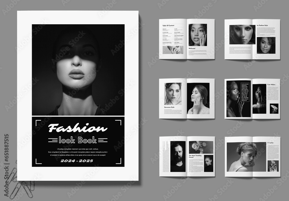Fasion Look Book Magazine Template Stock Template | Adobe Stock