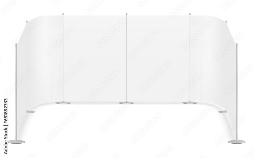 Pop-up streamline backdrop vector mock-up. Blank graphic panel flexible ...