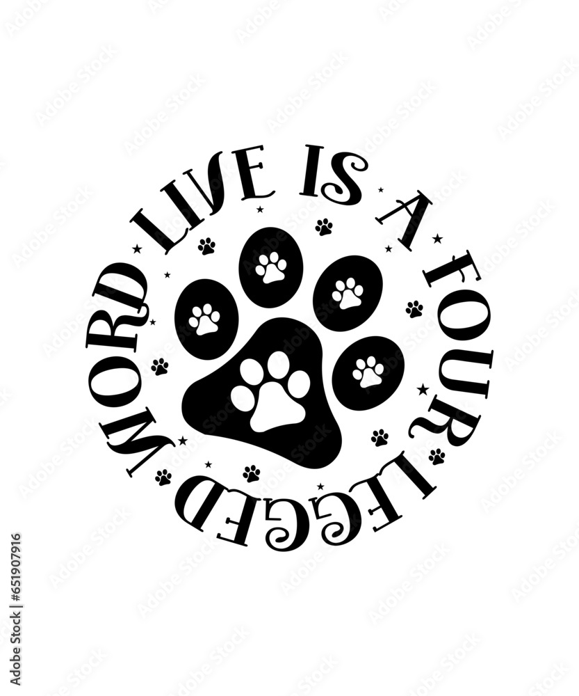 Dog Clipart Bundle, Dog Svg Bundle, Paw Prints Svg, Dog Monogram Svg ...