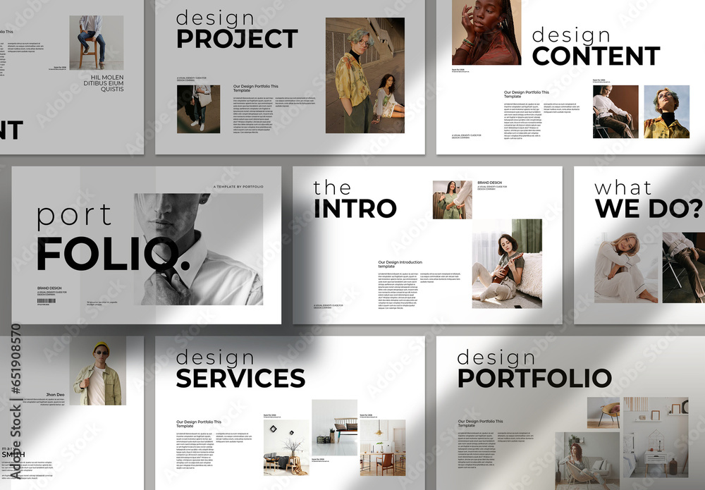 Portfolio Layout Presentation Stock Template | Adobe Stock