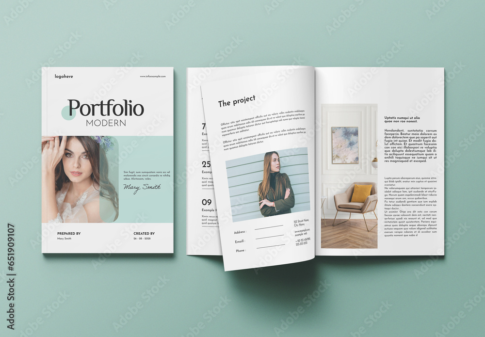 Modern Portfolio Layout Template Stock Template | Adobe Stock