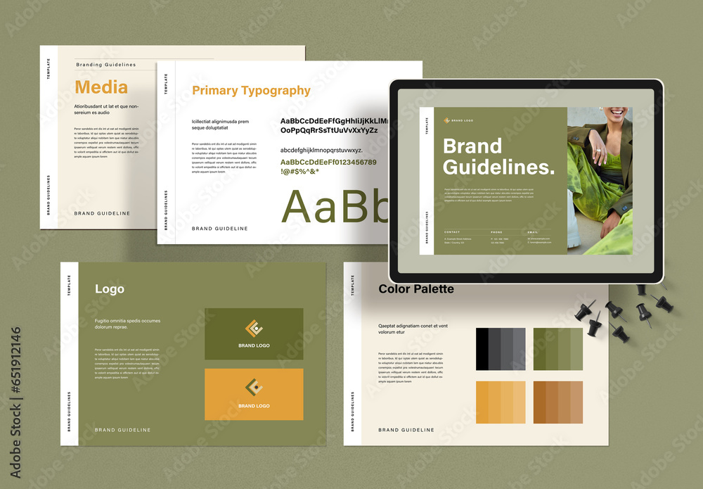 Brand Guideline Layout Stock Template | Adobe Stock