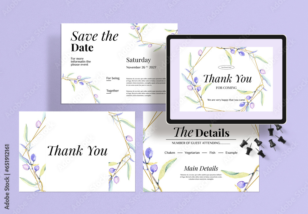 Stylish Thank You Card Layout Stock Template | Adobe Stock