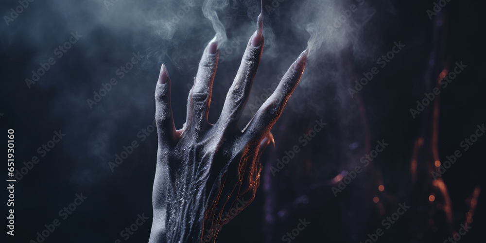 Decaying vampire hand, withered by daylight Stock Photo | Adobe Stock