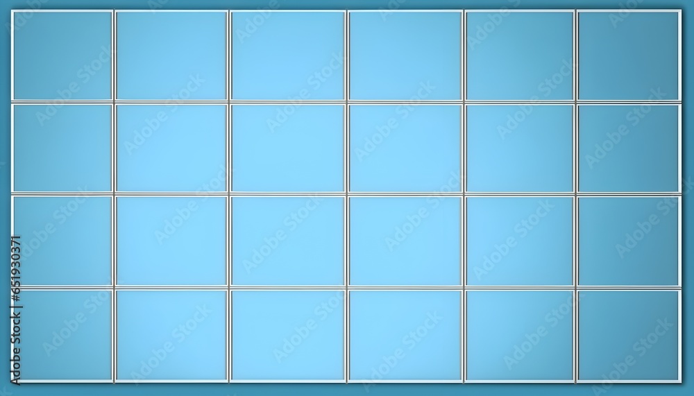 Square grid with very thin white lines on light blue background equal ...
