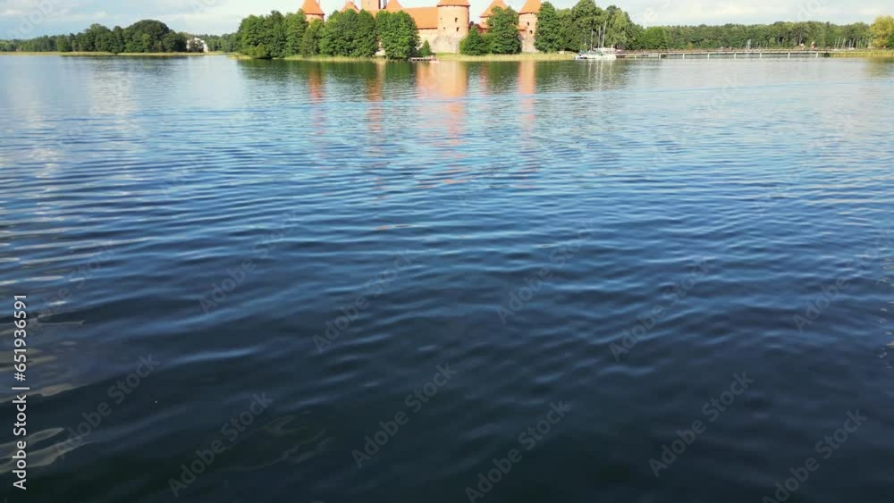 Trakai castle: medieval gothic Island castle, located in Galve lake ...