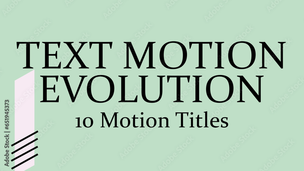 Text Motion Evolution | Animated Titles with Control Panel Stock Template | Adobe Stock