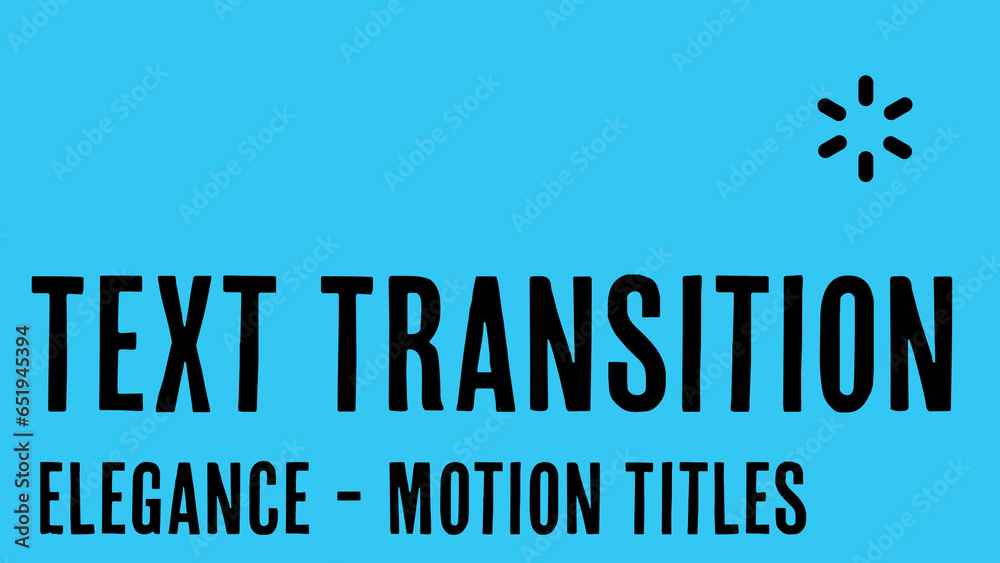 Text Transition Elegance | Animated Titles with Control Panel Stock ...