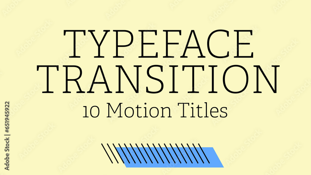 Typeface Transition Pro | Animated Titles with Control Panel Stock ...