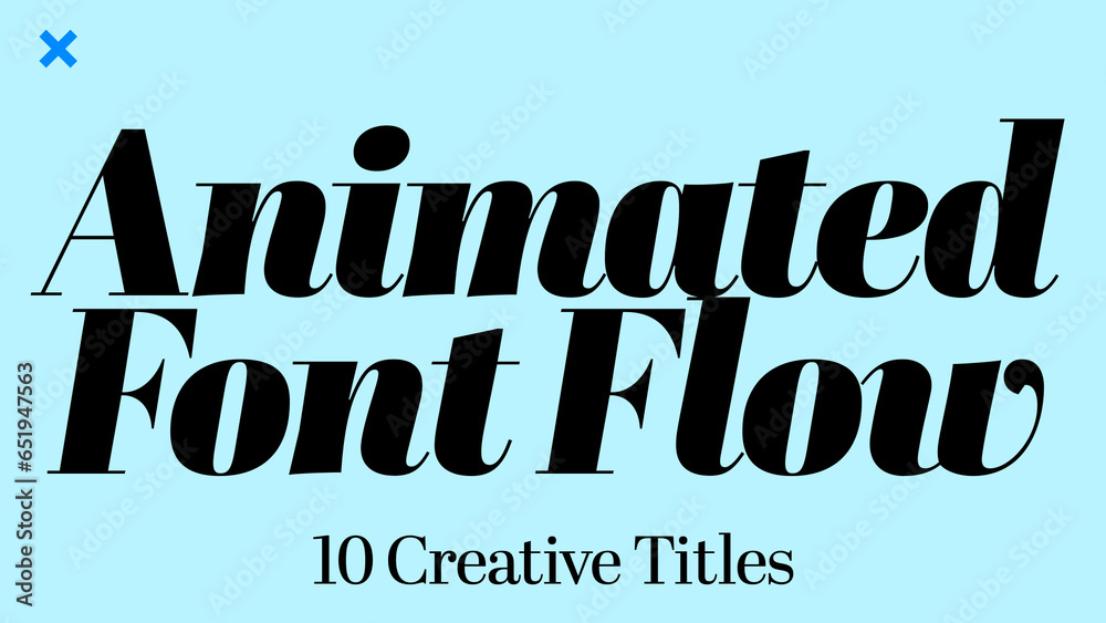 Animated Font Flow | Animated Titles with Control Panel Stock Template ...