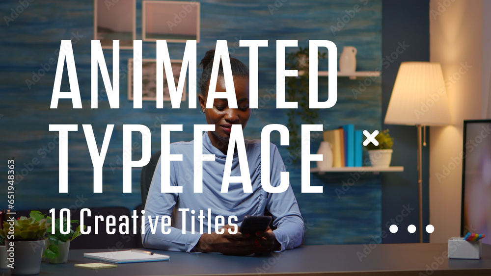 Animated Typeface Showcase | Animated Titles with Control Panel Stock ...