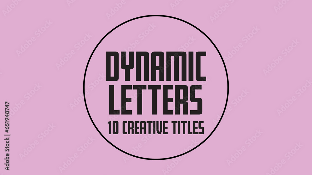 Dynamic Letters | Animated Titles with Control Panel Stock Template ...