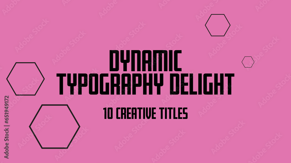 Dynamic Typography Delight | Animated Titles with Control Panel Stock Template | Adobe Stock
