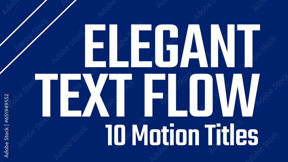 Elegant Text Flow | Animated Titles with Control Panel Stock Template ...