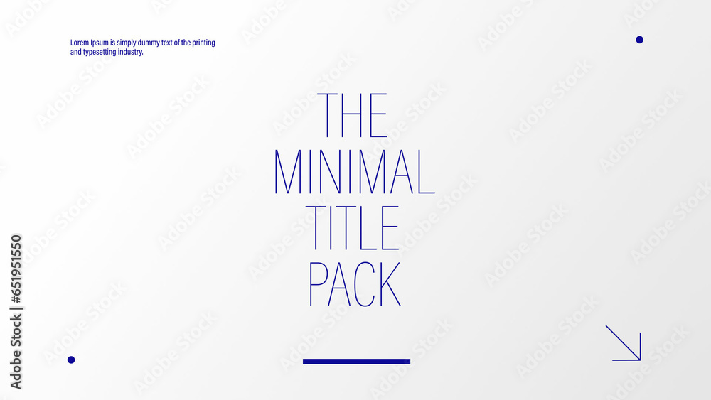 Minimal Titles | Animated Titles with Control Panel Stock Template ...
