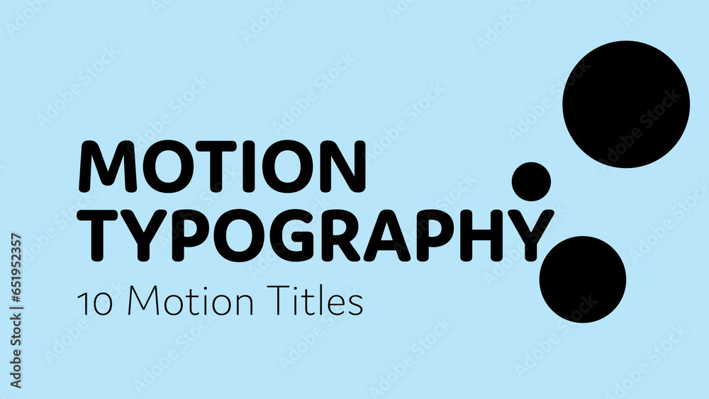 Motion Typography Mastery | Animated Titles with Control Panel Stock ...