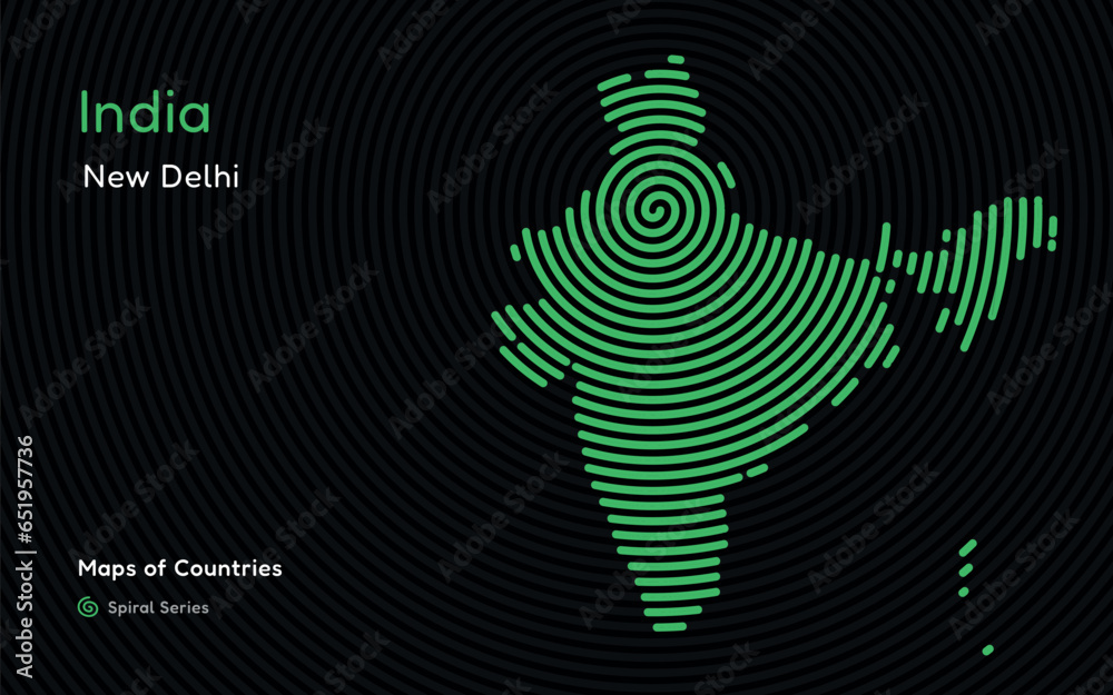 Vektorová grafika „Creative map of India. Political map.New Delhi ...