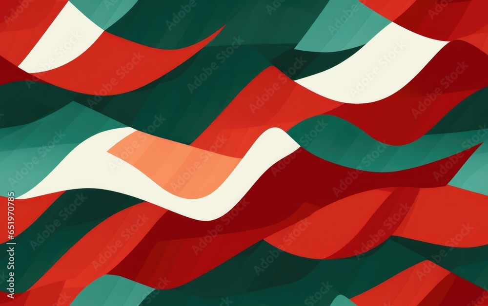 Stackable seamless repeating pattern with abstact wavy shapes in red ...