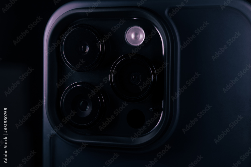 iPhone 14 Pro camera module. Back side of iPhone 14 Pro. iPhone 14 Pro ...
