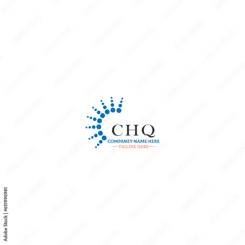 CHQ letter logo design in 3 style. CHQ polygon, circle, triangle ...