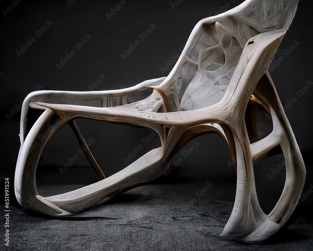 parametric chair uses 3D printed connectors Stock Illustration | Adobe ...