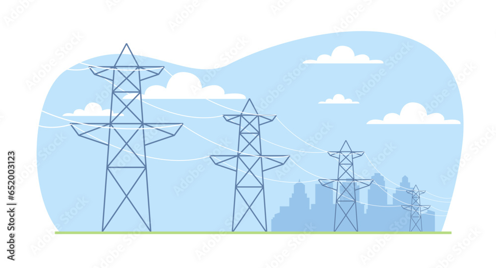 High voltage distribution grid supports transmit electrical power to ...
