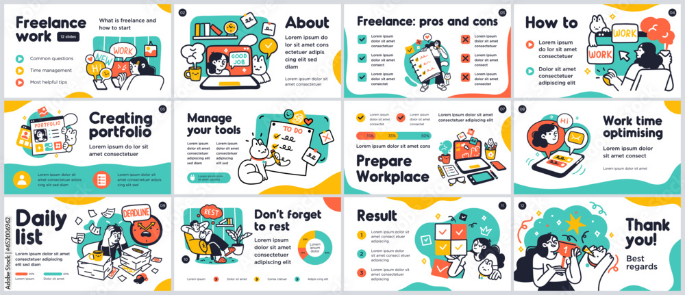 Presentation and slide layout background. Design template with business ...