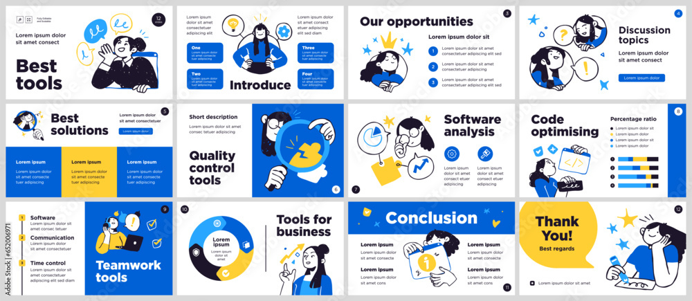 Presentation and slide layout background. Design template with business ...
