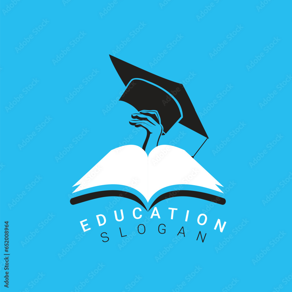 education center text high school logo design. Stock Vector | Adobe Stock