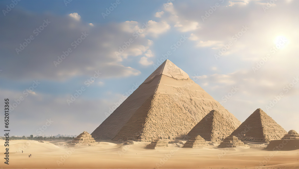 The Pyramid of Cheops is a wonder of the world. Stock Photo | Adobe Stock